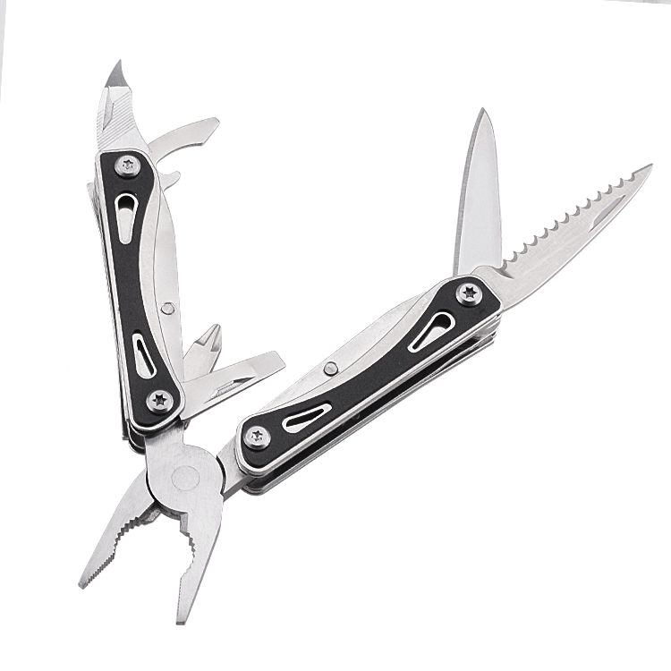 OEM Multi Tool 12-in-1 Pliers Anodized aluminum black handle tumbling ...