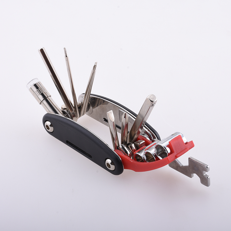 OEM EDC 14 multi functions custom bike repair tool LED light JQ-0315 ...