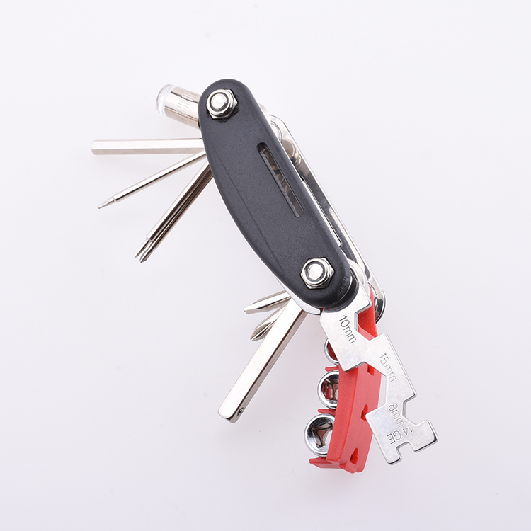 OEM EDC 14 multi functions custom bike repair tool LED light JQ-0315 ...