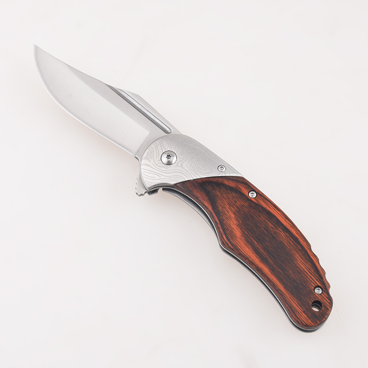 OEM Folding knives blood groove blade clip point stainless steel with ...