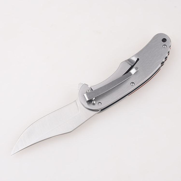 OEM Folding knives blood groove blade clip point stainless steel with ...