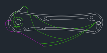 Shieldon EDC knife, DC01A Scythe, 154CM blade, G10 & Micarta handle ...