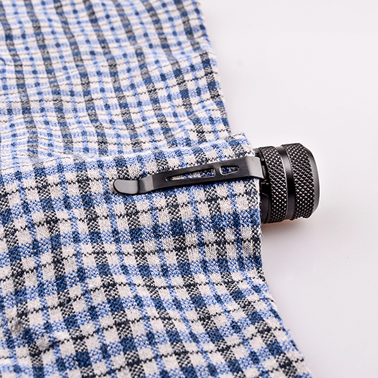 Flashlight aluminum handle portable size pocket clip EDC MG-MTL-017 ...