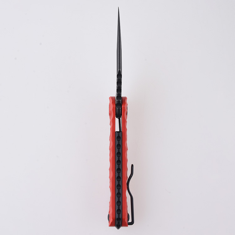 Shieldon DC01D Scythe XL, tactical EDC, 154CM blade Pikal style, red ...