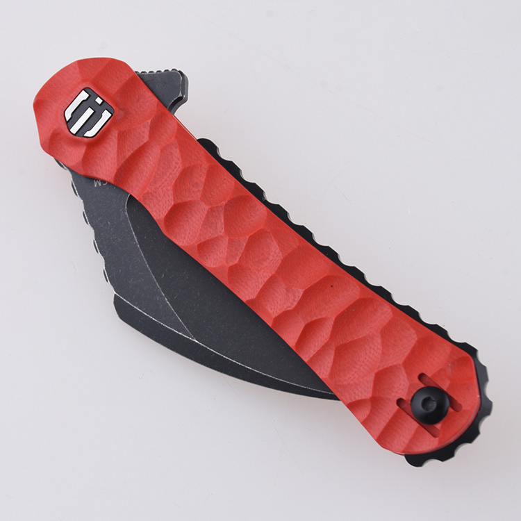 Shieldon DC01D Scythe XL, tactical EDC, 154CM blade Pikal style, red ...