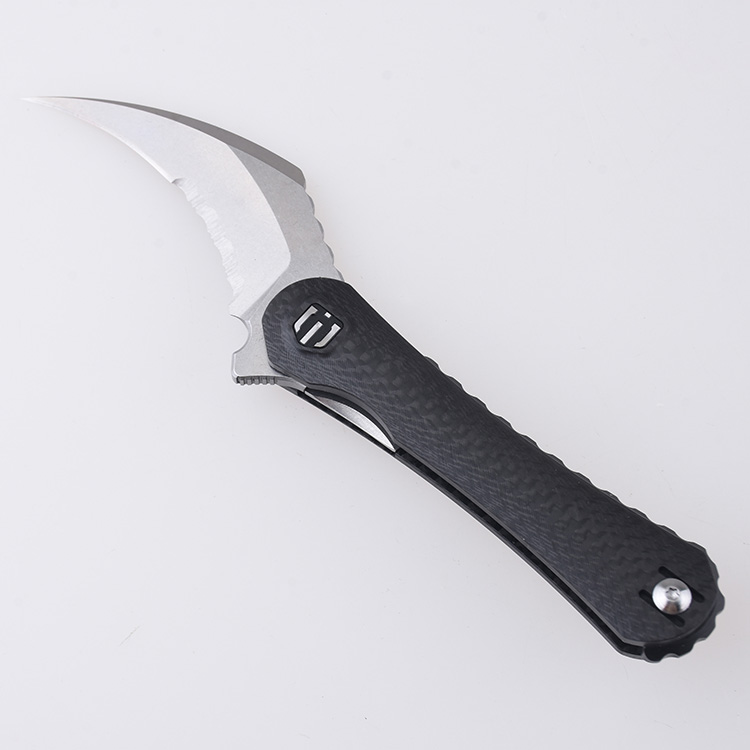 Shieldon DC01N Scythe, Carbon fiber handle, stonewash finish, tactical ...