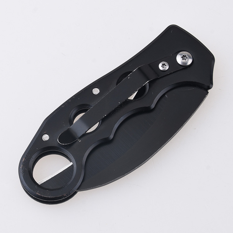 XH-2503 folding knife hawkbill karambit style budget outdoor black ...