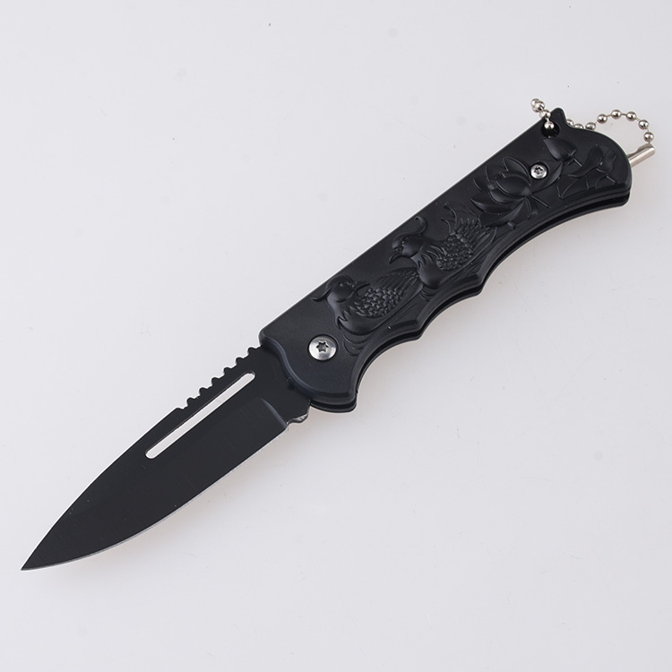 HU-2559 folding knife trade RTS Alibaba black PP handle oriental ...
