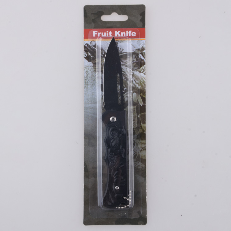 HU-2559 folding knife trade RTS Alibaba black PP handle oriental ...