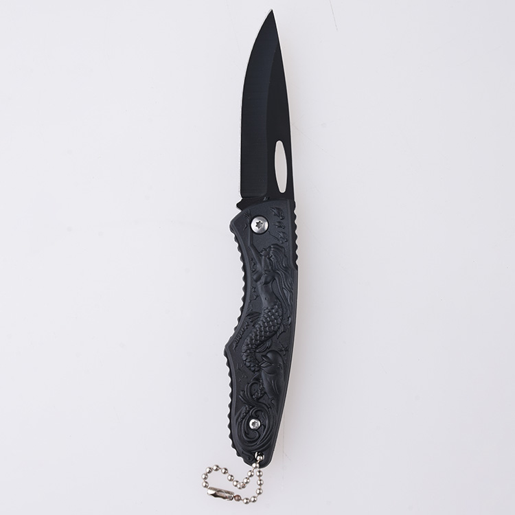 HU-2560 folding knife trade RTS Alibaba black PP handle oriental ...