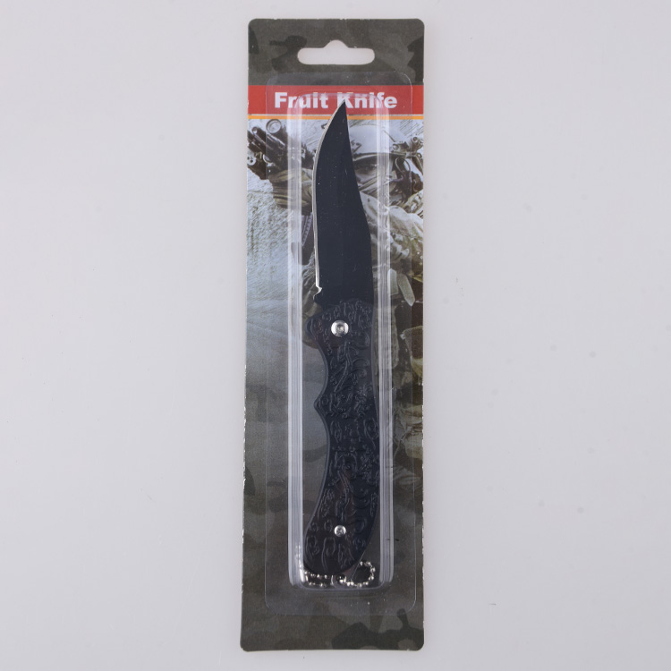 HU-2562 folding knife trade RTS Alibaba black PP handle oriental ...