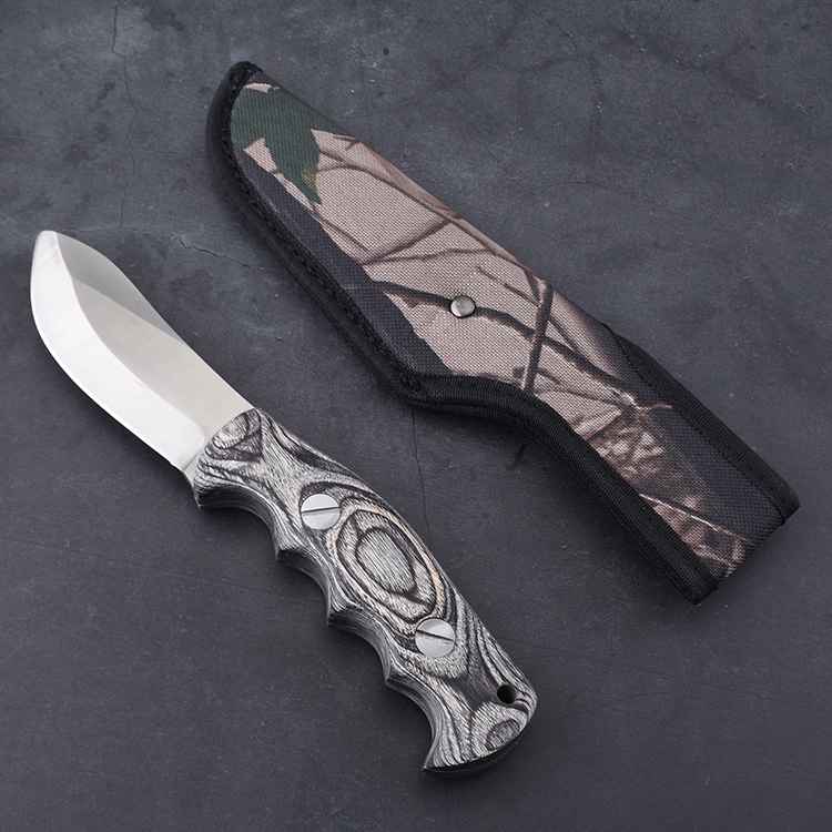 ODM JM-1030 hunting knife pouch color wood handle blister card ...