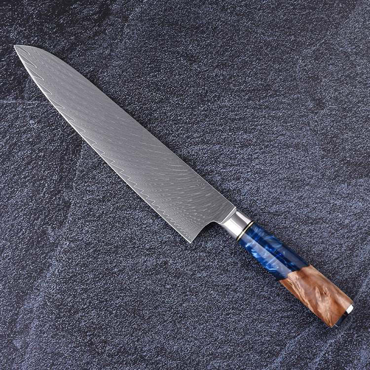 KS22377C Damascus kitchen knife resin handle chef knife household tool ...